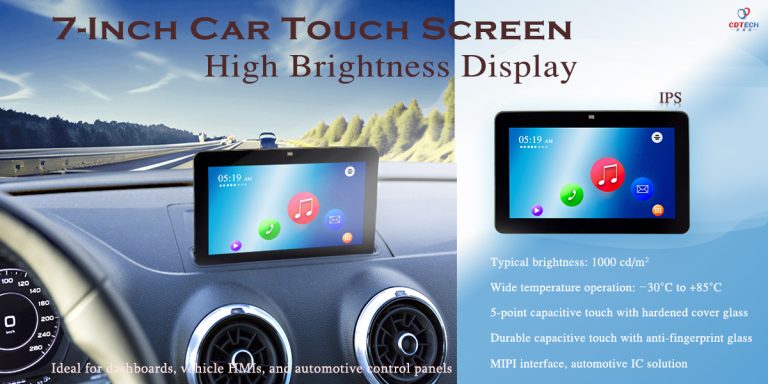 7-Inch Car Touch Screen, 1024x600, High Brightness MIPI Display